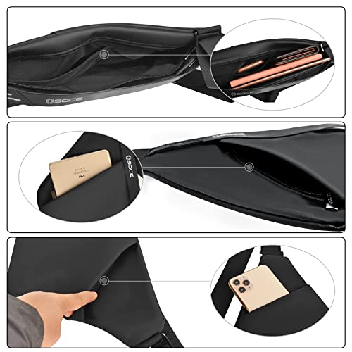 OSOCE Anti Theft Sling Crossbody Chest Bag Waterproof Shoulder Backpack Sling Chest Crossbody Bag Cover Pack Rucksack Bicycle Sport