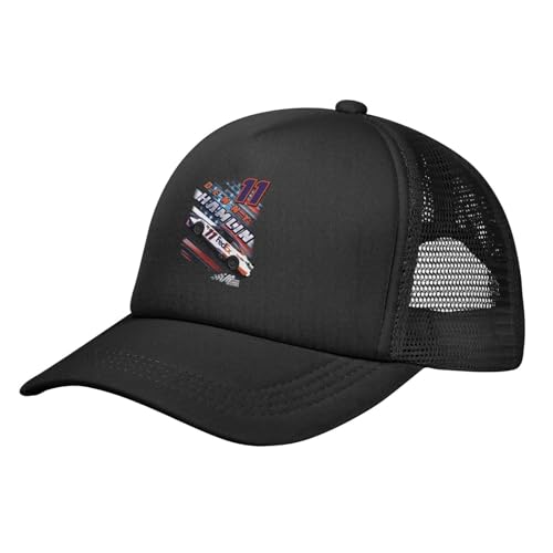 Denny Hamlin 11 Men's Adjustable Mesh Back Cap Curved Bill Snapback Mesh Baseball Cap Breathable Sun Hat
