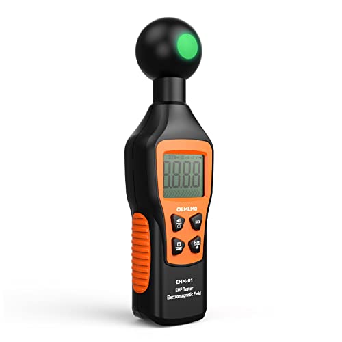 Olmlmo Emf Meter Ghost Hunting Equipment Radiation Detector Digital Electromagnetic Field Radiation Detector Digital LCD Emf Detector Tester for Home Emf Inspections Office Outdoor Ghost Hunting