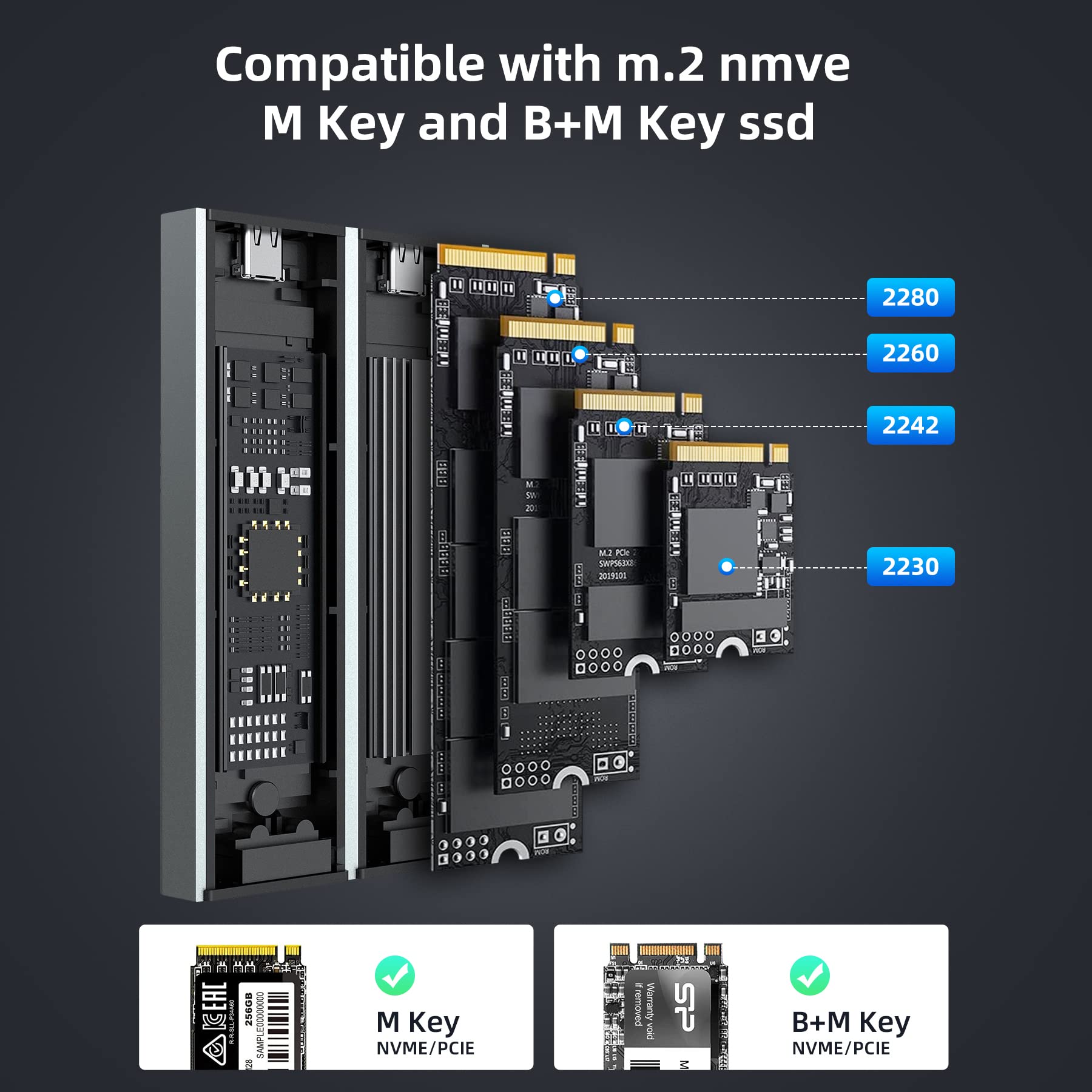 Dual M.2 NVMe SSD Enclosure
