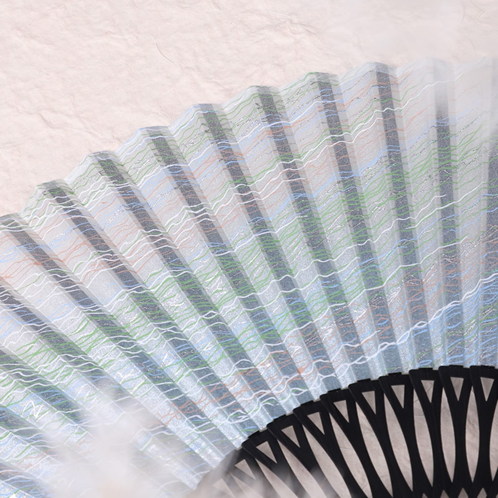 ERTUO Chinese Folding Fan Hand-held Fan Summer Ancient Fan Hanfu Cheongsam Accessories Retro Portable Folding Small Fan