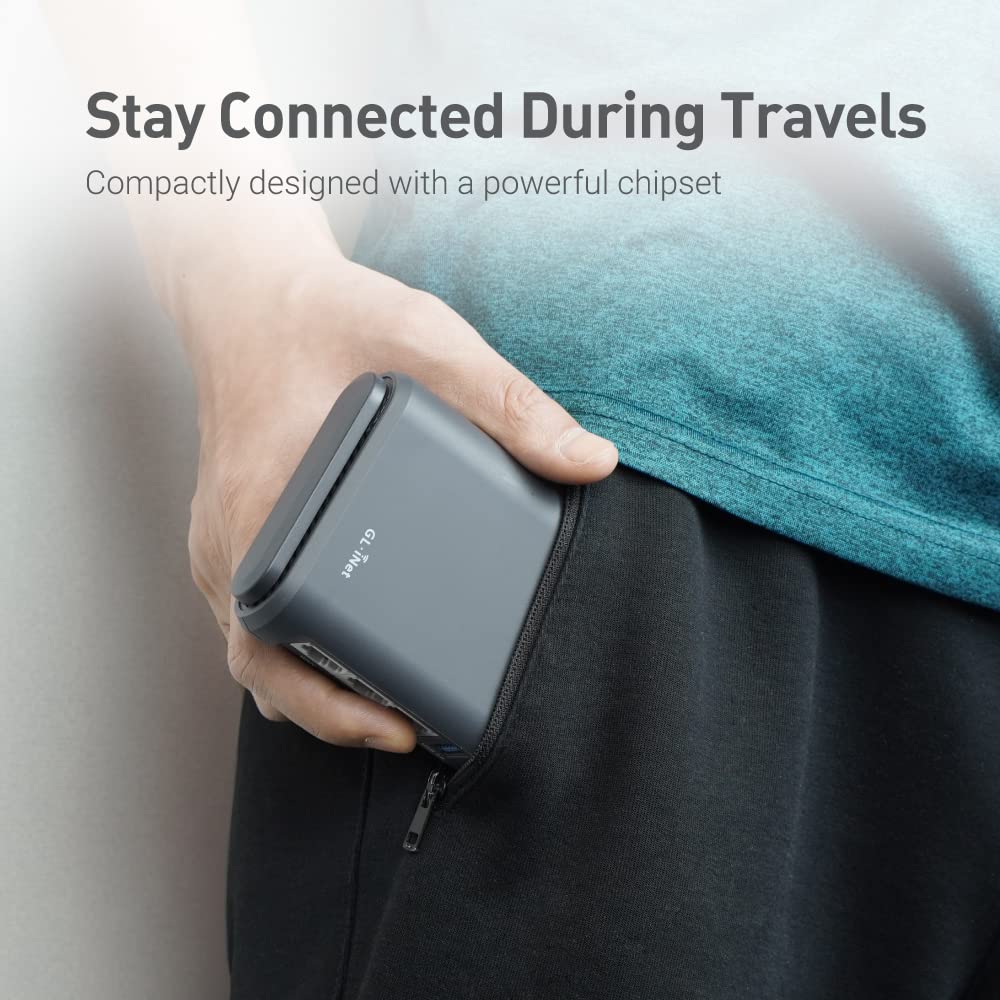 GL.iNet GL-A1300 (Slate Plus) Wireless VPN Encrypted Travel Router & GL-AR750S-Ext (Slate) Gigabit Travel AC VPN Router