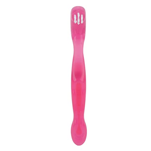 Denture Brush, Doublesided Safe Ergonomic Denture Brush for Home Travel (Pink)