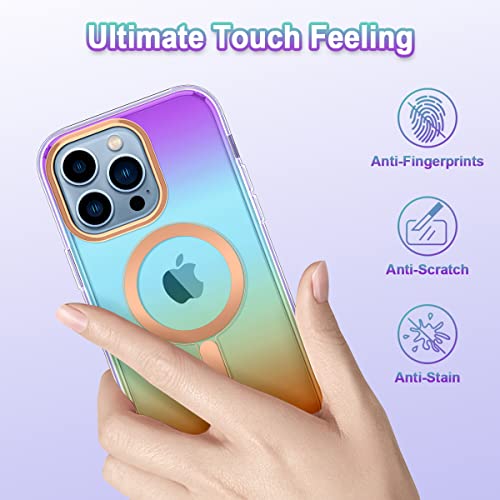 Rancase for iPhone 13 Pro Max Case Compatible with MagSafe,Built with Screen Protector Full Body Shockproof Stronger Magnetic Attraction Women Girls Cover for Apple iPhone 13 Pro Max,Purple