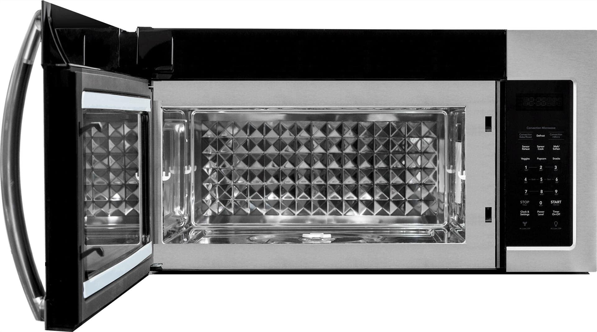 FORTÉ F3015MVC5SS Stainless Steel Over the Range Microwave Oven with Child Lock and Auto Cooker, Built in Microwave Saves Kitchen Countertop Space, 1000 Cooking Watt, 300 CFM Vent Fan, 10 Power Levels