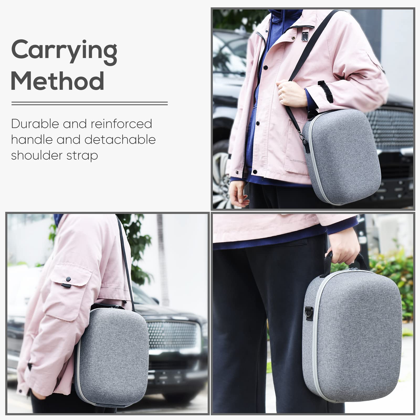 Gorixer Carrying Case for PSVR2, Hard Lightweight Protective Case Bag Accessories Fit for PS VR2 Headset and Touch Controllers Included Lens Protector Cover for Travelling and Home Storage