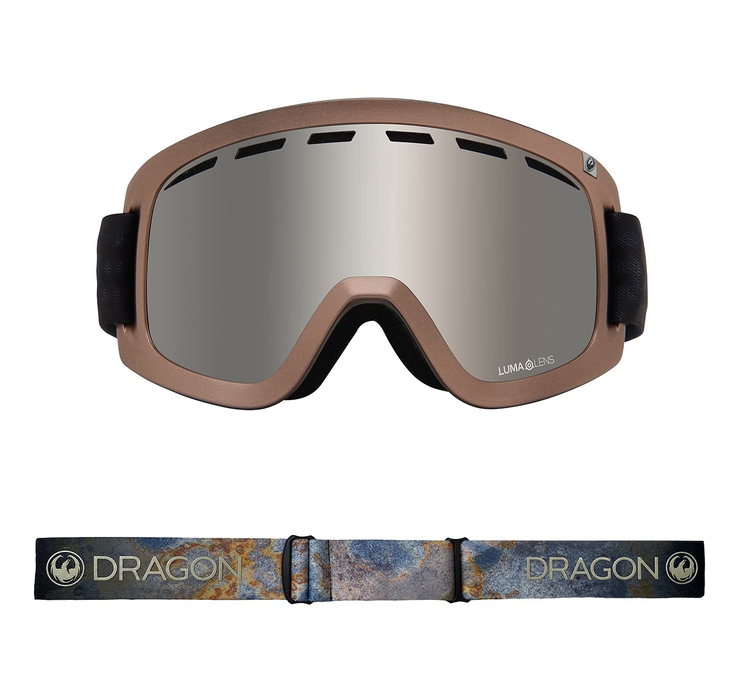 Dragon Unisex D1OTG with Bonus Lens Snow Goggles, SLATE/LLSILVERION+LLAMBER, OFA