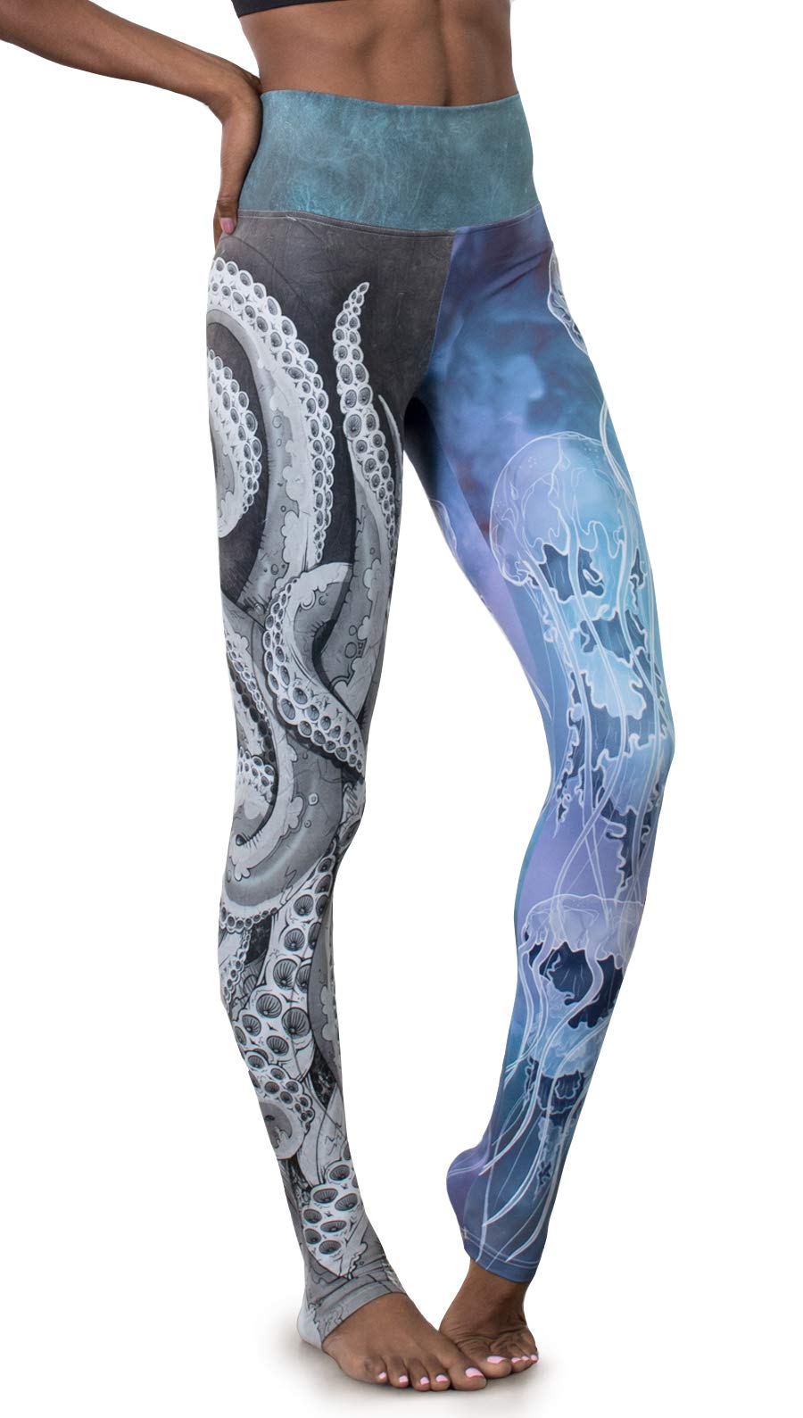 EAGLE ROCK WERKSHOP Athletic Performance Leggings/Yoga Pants - Athleisure Wear for Women - Sea Mashup