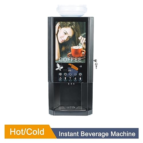 ECORTE Coffee Vending Machine Commercial Coffee Maker Instant Coffee Machine Full-automatic Cold Hot Beverage Dispenser (Color : Common Style 110V)