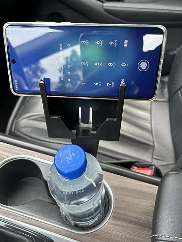 LYW Cup Holder Phone Mount for Car, 2-in-1 Cup Holder Phone Mount, Stable Cup Phone Holder for Car, Car Cup Holder Expander with Phone Mount, Phone and Cup Holder Fit for All Smartphones (Black)