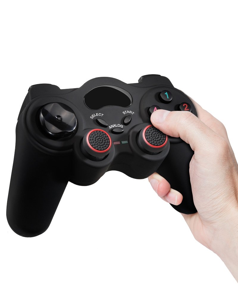 Fosmon (Set of 4) Analog Stick Joystick Controller Performance Thumb Grips Compatible with PS5, PS4, Xbox One, Xbox Series X/S Compatible with Nintendo Switch Pro (Black/Red)