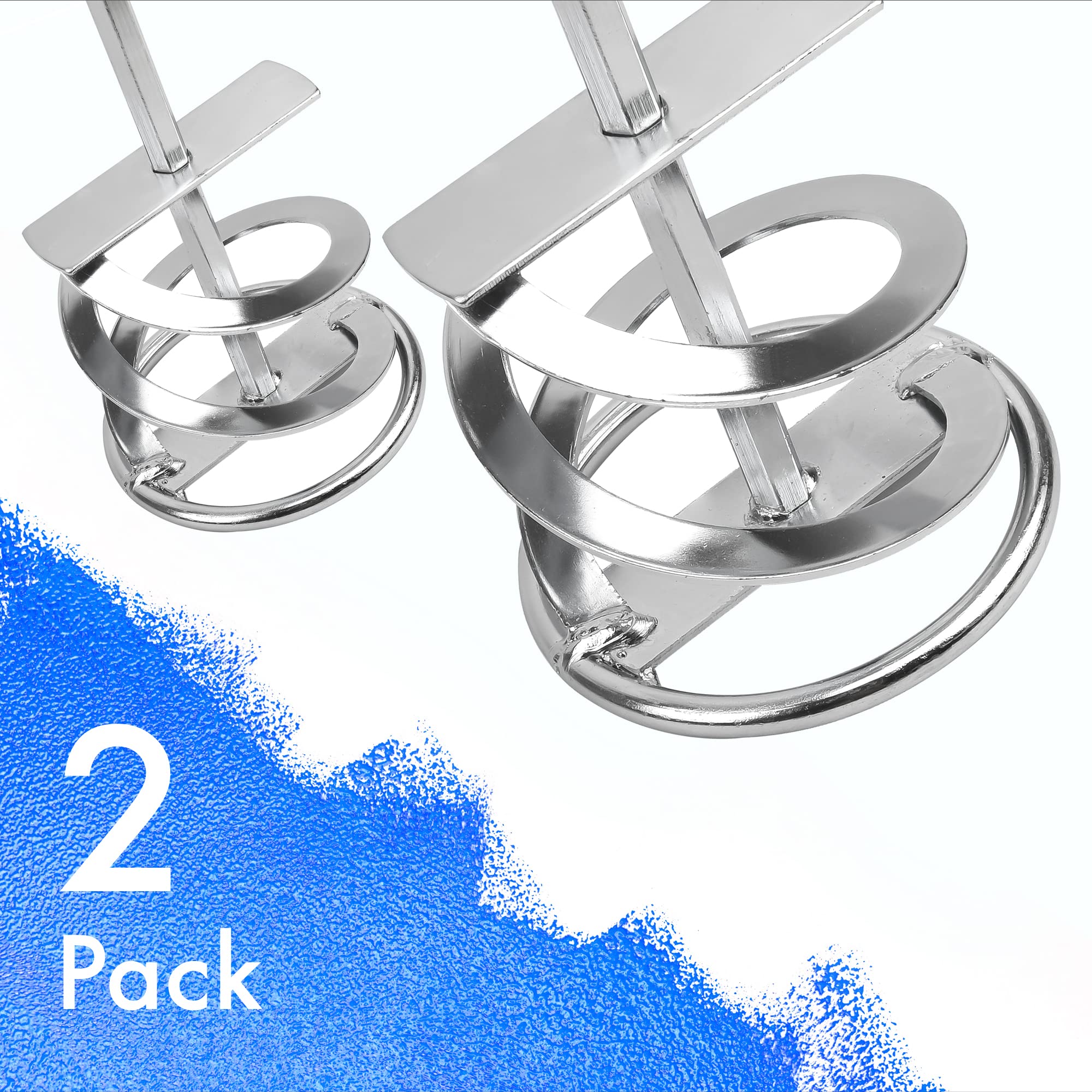 IMPRESA - [2 Pack] Paint Mixer for Drill - Extra Long Rust Proof Drill Mixer - Paint Stirrer Drill Attachment - Easy Cleaning Drill Paddle - Paint Stirrers - Paint Mixer for Drill 5 Gallon