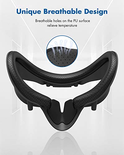 KIWI design VR Facial Interface Bracket with Anti-Leakage Nose Pad and Lens Protector Compatible with Valve Index Accessories