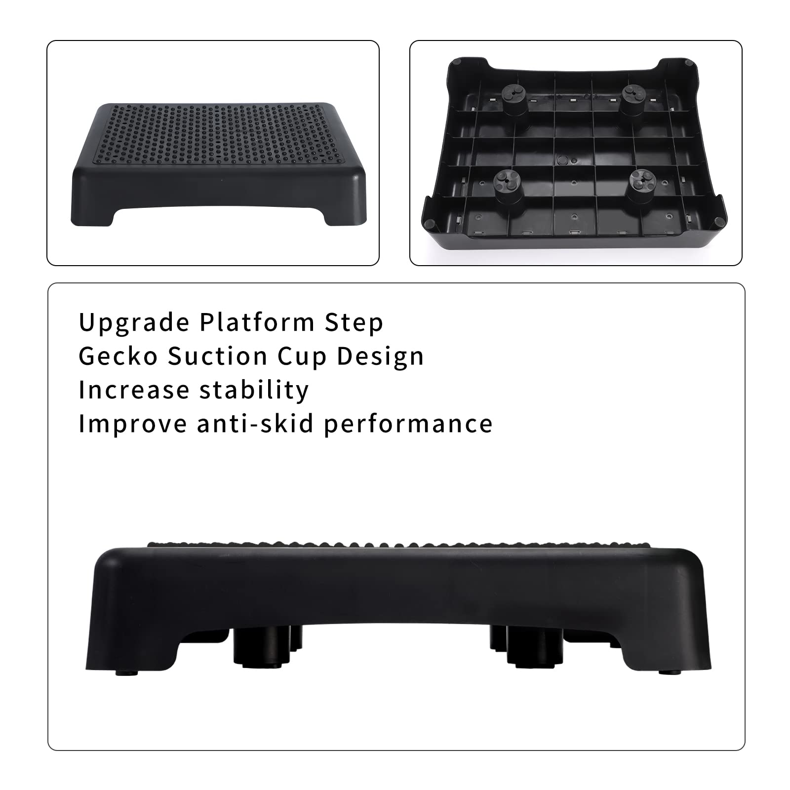Fotree One Step Stool, Safety Step Platform for Senior & Adults, Non-Slip Mobility Step Platform for Stair, Car, Bed, Chair, Shower, Bathtub, Outdoor, 3.5 Inch High Rise Stairs 440 Lbs Capacity