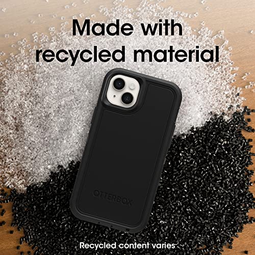 OtterBox iPhone 14 Plus Defender Series XT Case - BLACK , screenless, rugged , snaps to MagSafe, lanyard attachment