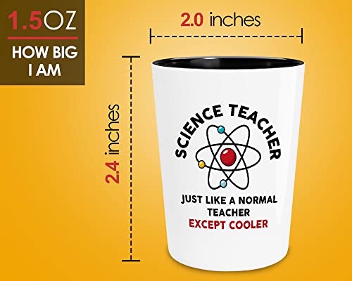 Flairy Land Scientist Shot Glass 1.5oz - Science Teacher - Chemist Mathematican Technologist Laboratory Analyst Data Knowledge Chemical Worker