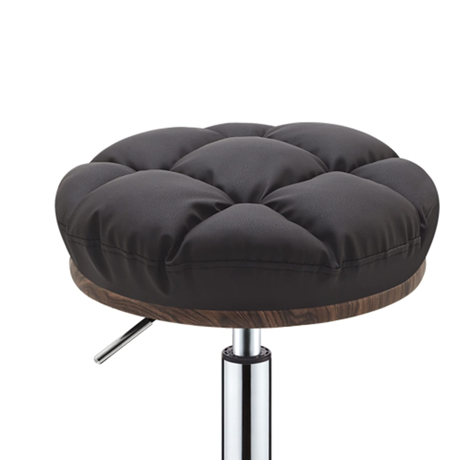 HIGOH Bath Stools,Saddle Stool with Wheels,Cosmetic Stool,Hair Salon Stool with Pu Synthetic Leather Seat,Adjustable Height,Swivel Beauty Stool for Hairdressing Beauty/Color3