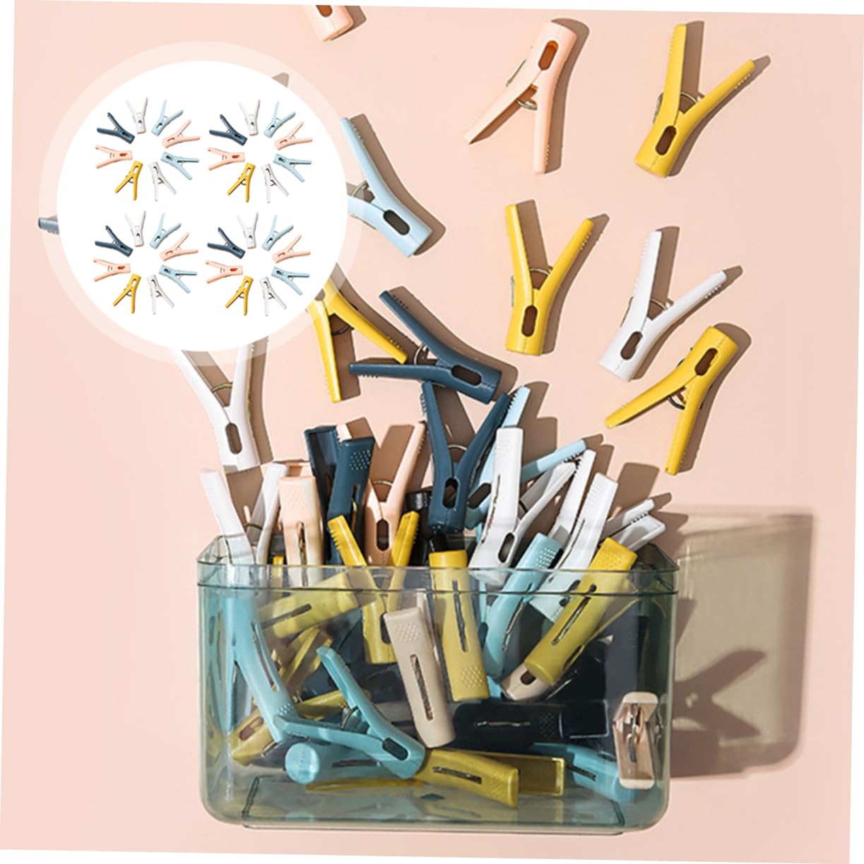 LABRIMP 30pcs Clothespin Abs Accessories Windproof