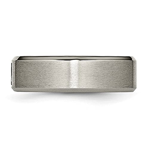 Diamond2Deal Titanium Satin 7mm Round Cut Diamond Engagement Wedding Band Ring