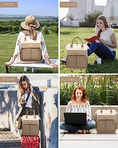 LOVEVOOK Laptop Backpack for Women,15.6 Inch Work Travel Backpack with Charging Port, Teacher Nurse Bag With Organizer Pouch Fashion Daypack Computer Backpack for Business College