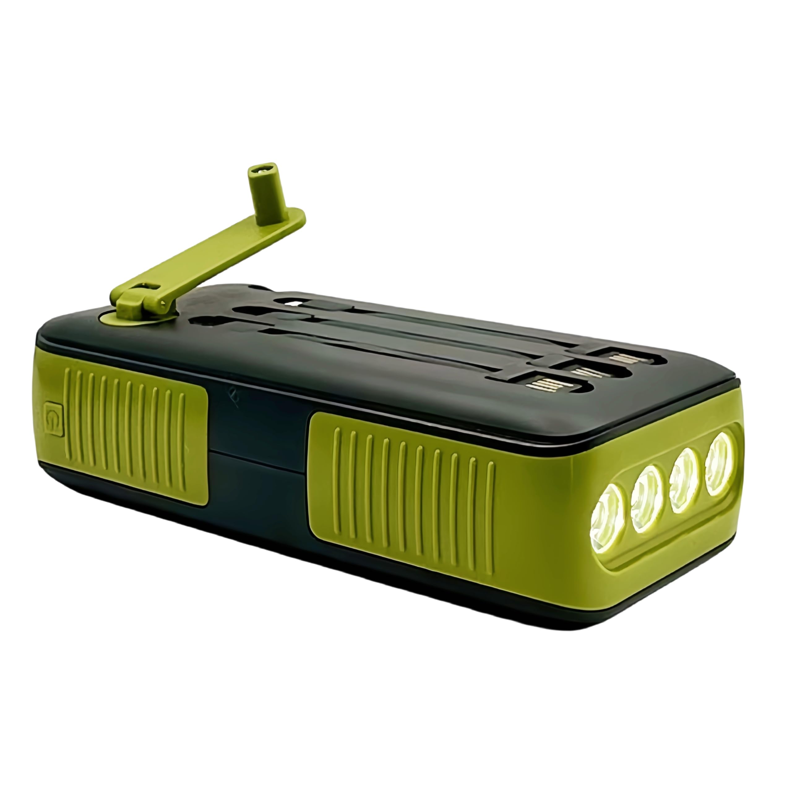 ERSZOO Solar Power Bank Charger 63200mAh Portable Charger Power Bank Hand Crank,External Battery Pack Fast Charging Built-in Cable Flashlight for Camping Emegency Outage
