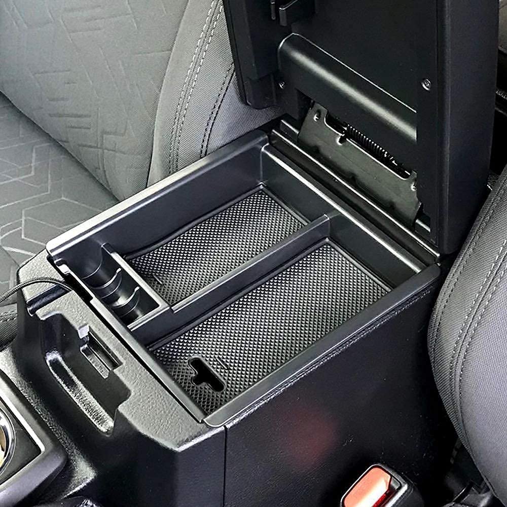 EDBETOS 3rd Gen Tacoma Accessories for Toyota Tacoma 2016 2017 2018 2019 2020 2021 2022 Center Console Organizer Tray and Dividers Inserts Armrest Interlock Secondary Storage ABS Material