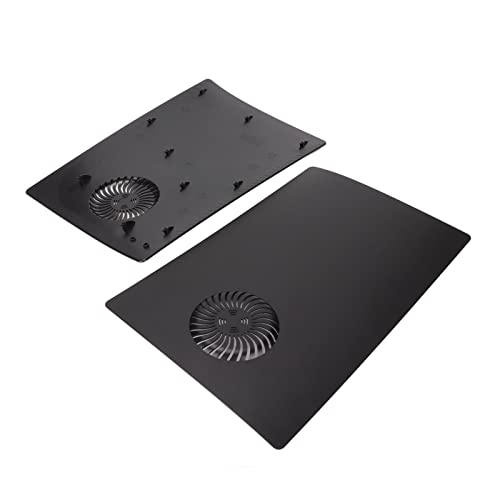 Faceplate Shell Cover, Matte Black Scratch Proof Dustproof Digital Edition Side Cover Shell ABS Heat Dissipation with Thermovent for PS5