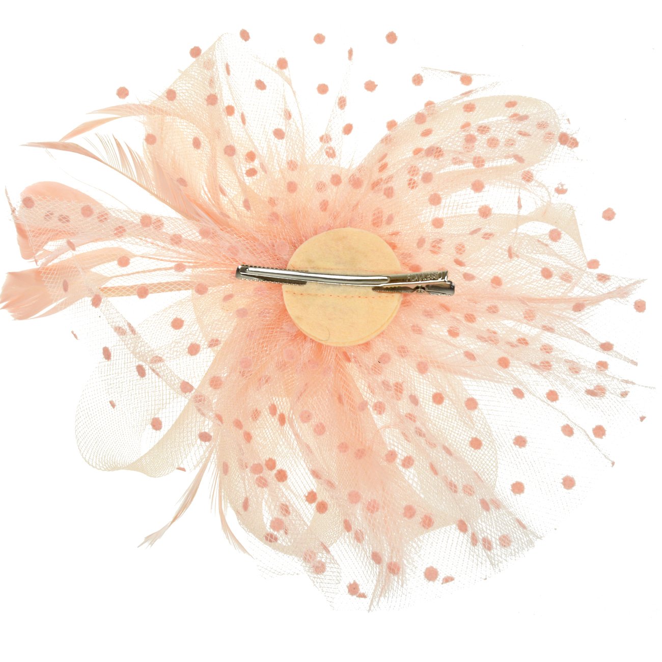 DRESHOW Fascinators Hat Flower Mesh Ribbons Feathers on a Headband and a Clip Tea Party Headwear for Girls and Women