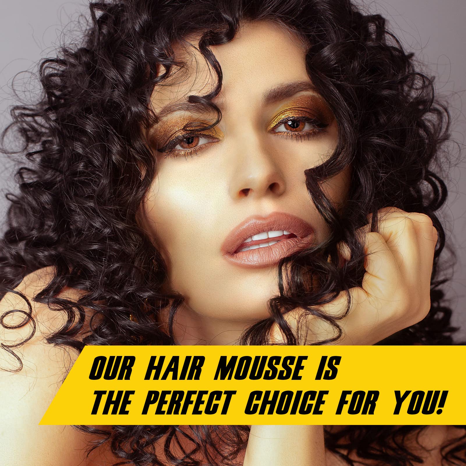Goiple Foaming Mousse for Curly Hair Wigs, Melting and Holding Spray Adhesive with Edge Control Kit for Extensions, Strong Natural Finishing Hold