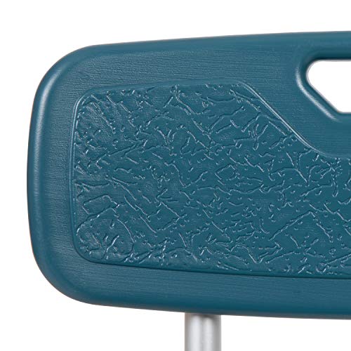 Flash Furniture HERCULES Series 300 Lb. Capacity Adjustable Navy Bath & Shower Chair with Quick Release Back & Arms
