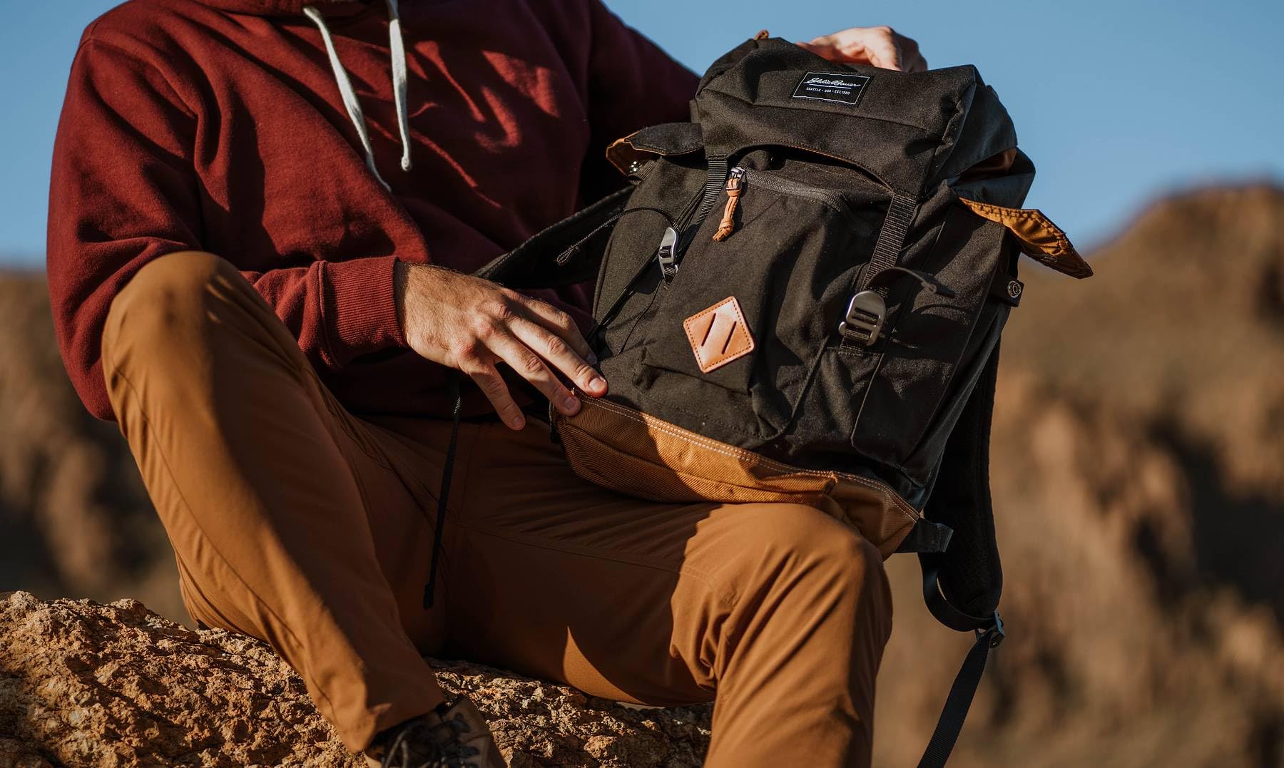 Eddie Bauer Adventurer Trail 30L Backpack with Interior Hydration Bladder Sleeve