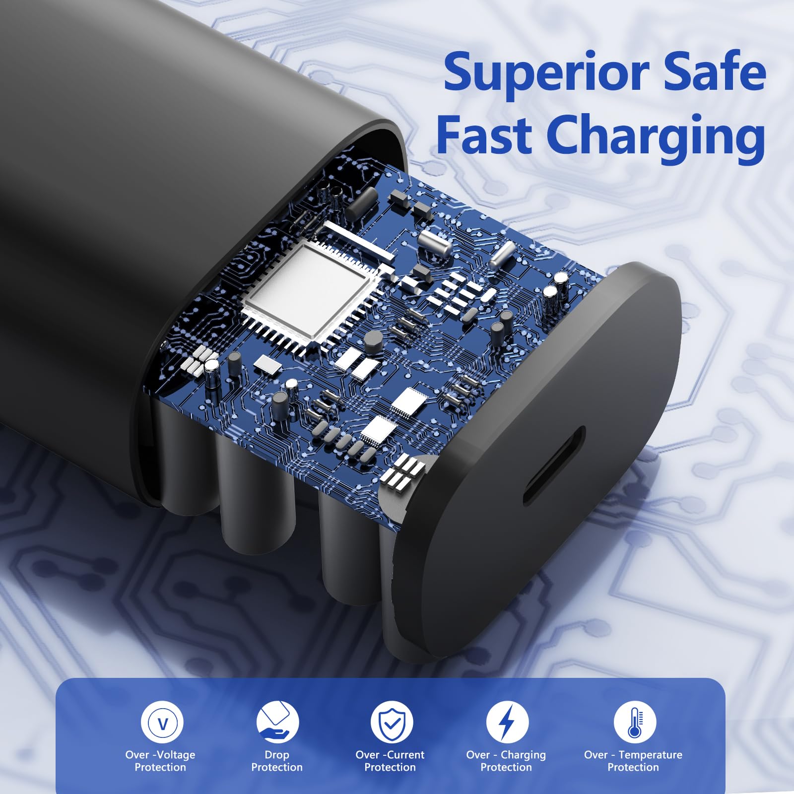 Esneer Samsung 25W Fast Charger, 10 Ft USB C Fast Charging Cable, Android Fast Charger,Suitable for Samsung Galaxy S23 Ultra/S23/S23+/S22/S22 Ultra/S22+/S21(3 Pack)