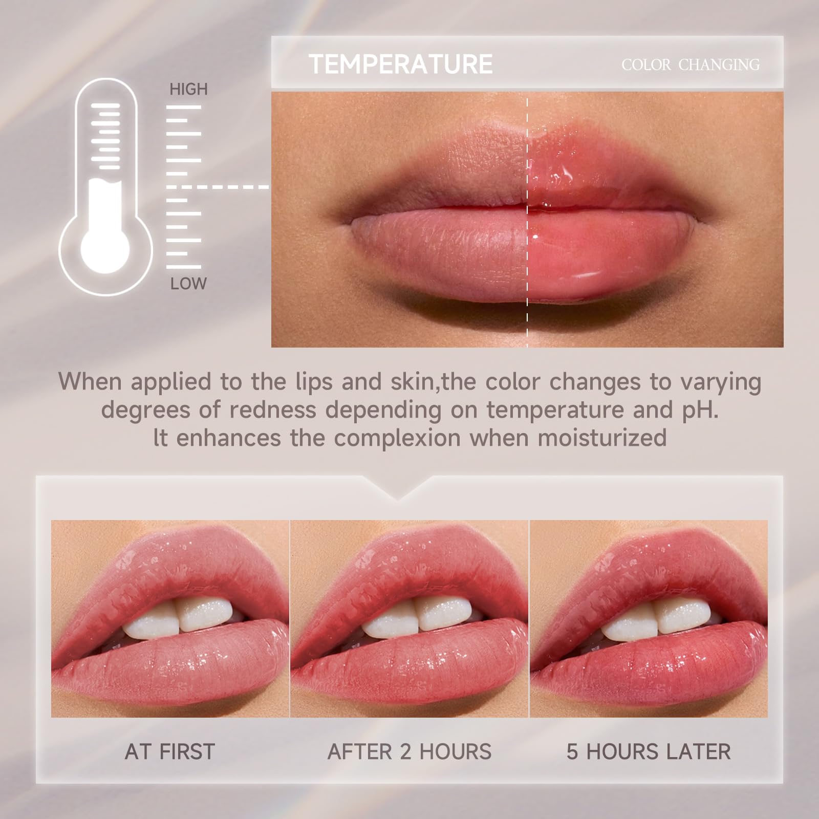 Easilydays Color Changing Blush Stick, Cream Blush for Cheeks & Lips, Dewy & Natural Nude Finish, PH Changing Moisturizing Blush Rouge, Waterproof Blusher Gel for Cheeks, Eyes, Lips, Brightening Balm, Lightweight & Long-Wearing