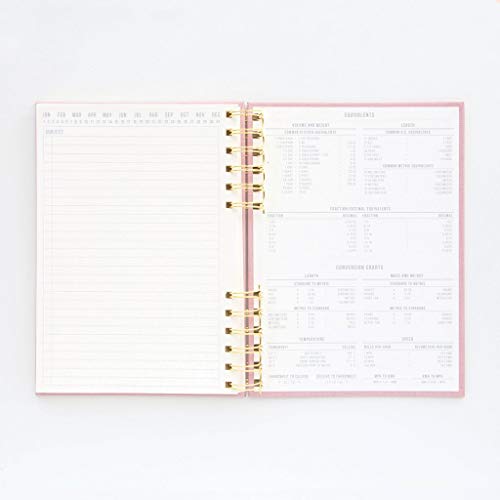 Designworks Ink Standard Issue No. 12 Dusty Pink Undated Planner Notebook Journal with Lined Pages, Elastic Pen Holder, and Durable Spiral Binding for Work, Writing, Journaling - 6" x 8.25"