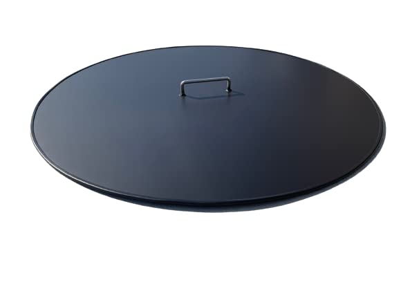 Flat Snuffer Cover One Piece- Round, Square, or Octagonal- Galvanized Metal with 2 Handle (Round, 42 inch)