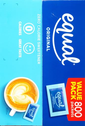 EQUAL 0 Calorie Sweetener, Sugar Substitute, Zero Calorie Sugar Alternative Sweetener Packets, Sugar Alternative, 800 Count