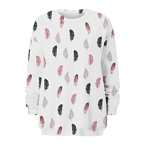 DOLKFU your orders women's sweatshirts Women's Long Sleeve Oversized Hoodies Stripe Print Pullover Shirts Casual Sweatshirts 2023 Fall Clothes Gray S