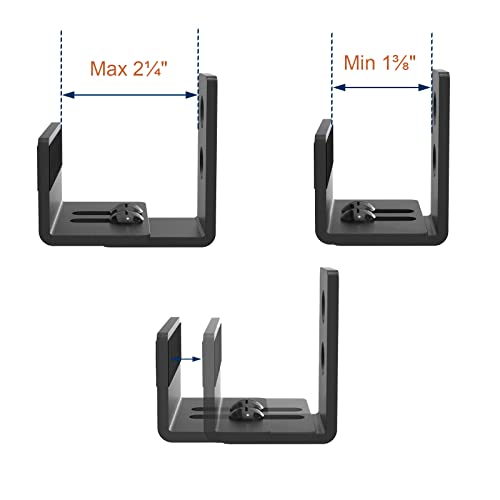 EaseLife Sliding Barn Door Bottom Floor Guide,U Shape,Flexible Adjustable Fit Distance,Flush Flat Bottom Design,Wall Mount System,for Door & Cabinet,Black