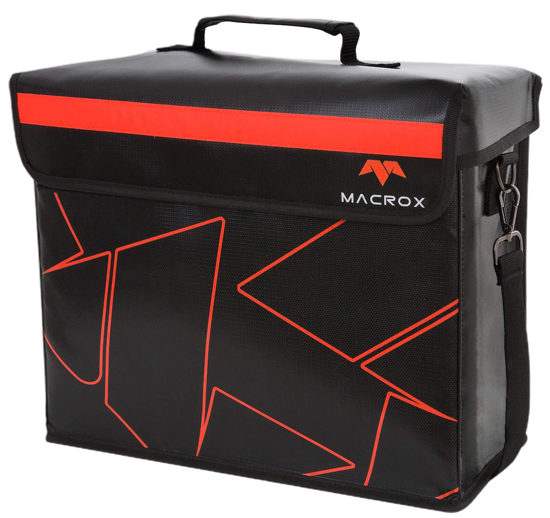 FLAYPAL Fireproof and Waterproof Document Bag with Lock and Interior Zipper Pouch. U.S Patented Fully Enclosed Bag Design. Fire Safe Storage for Important Documents, Files & Valuables, 16"x12.6"x6.5"