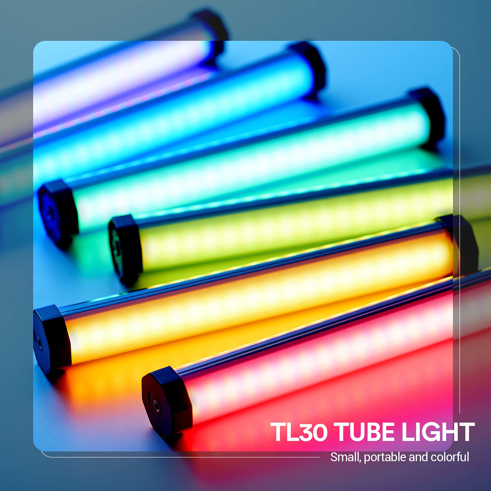 Godox TL30 RGB Tube Light, CRI 97+ TLCI 99+ Handheld Full Color LED Video Light Wand, 2700K-6500K Dimmable LED Light Stick, 37 FX Light Effects, 2900mAh Battery, Bluetooth APP Control