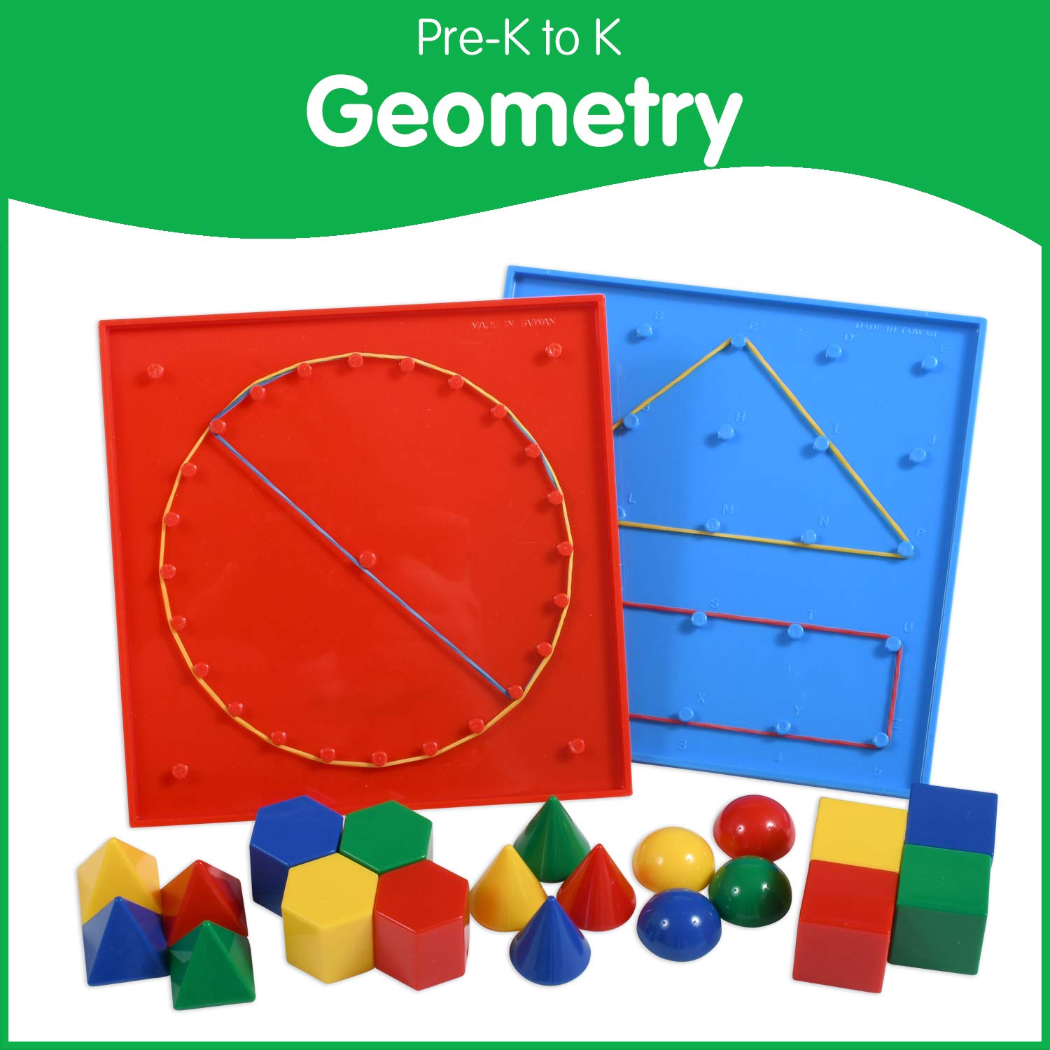 edxeducation Classroom Math Kit - For Grades Pre-K and Kindergarten - Teach Early Math - Includes 20 Versatile Teaching Resources and Manipulatives