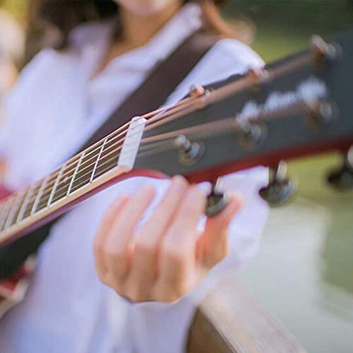 Guitar Kit, String Instrument Electronic Guitar Acoustic Guitar Beginner Ballad Musical Instrument Student Practice Handmade Spruce Metal Steel String Waterproof Backpack Tuner (Color : Black, Size
