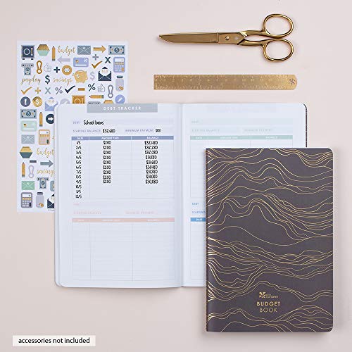 Erin Condren Designer Petite Planner - Budget Book Edition 4. Includes Spending Habit Summary, Income and Saving Tracking, and Bill Tracking. Functional Stickers