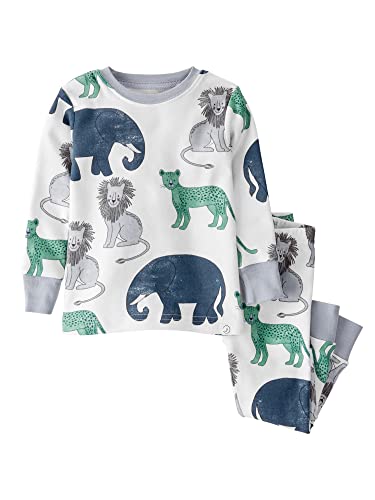 Little Planet Baby and Toddler 2-Piece Pajamas Made with Organic Cotton, Safari Animals, 24M