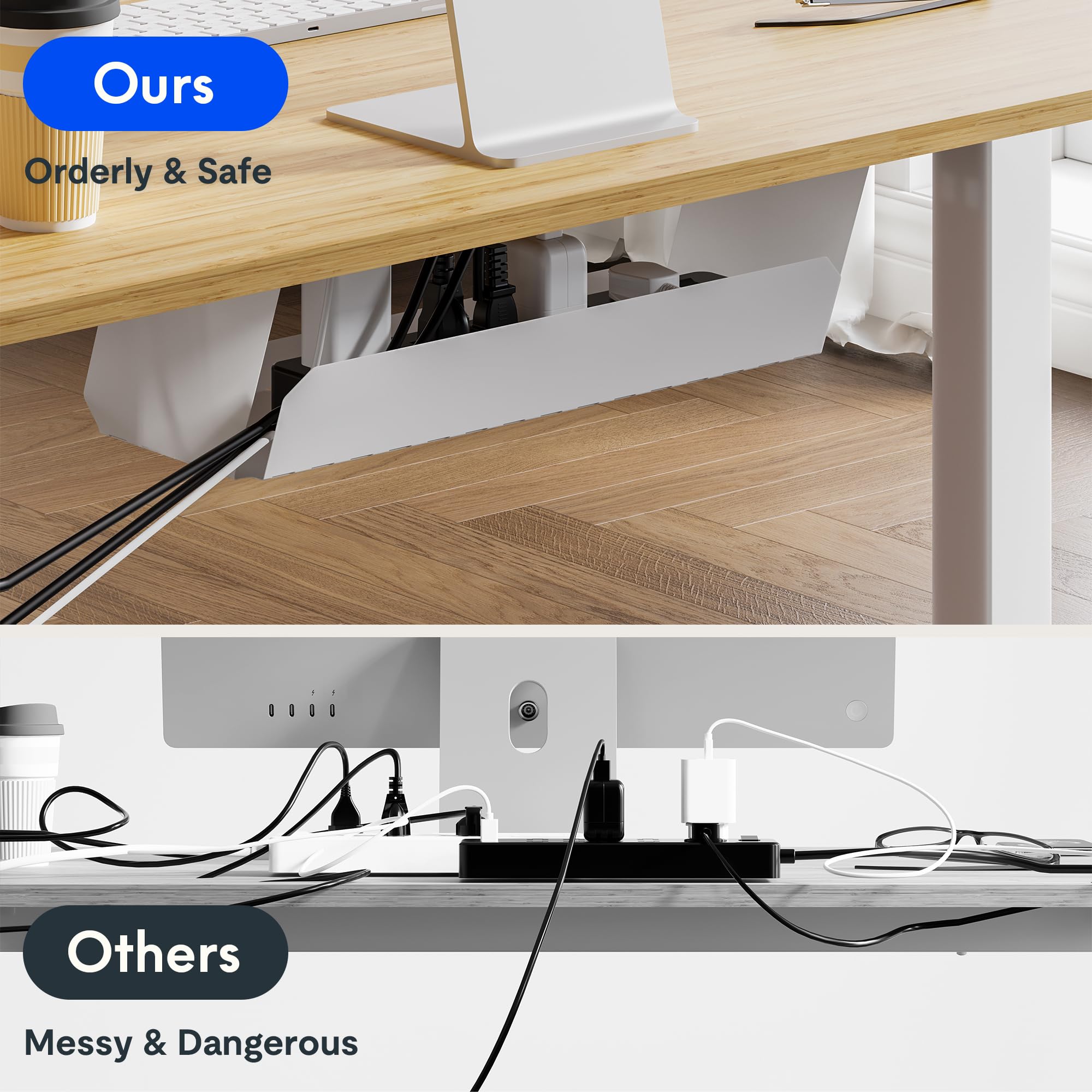 FLEXISPOT Quick Install Standing Desk EC9 Electric Height Adjustable Desk for Home Office 48 x 24 Inches Sit Stand Desk Whole-Piece Desk Board VICI(White Frame + 48" White Top)