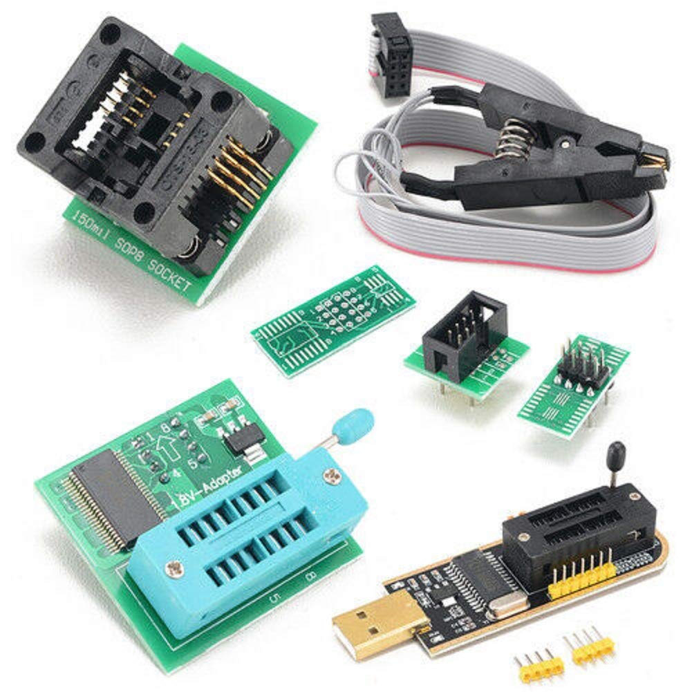 EEPROM Flash BIOS USB Programmer CH341A + SOIC8 Clip + 1.8V & SOIC8 Adapter