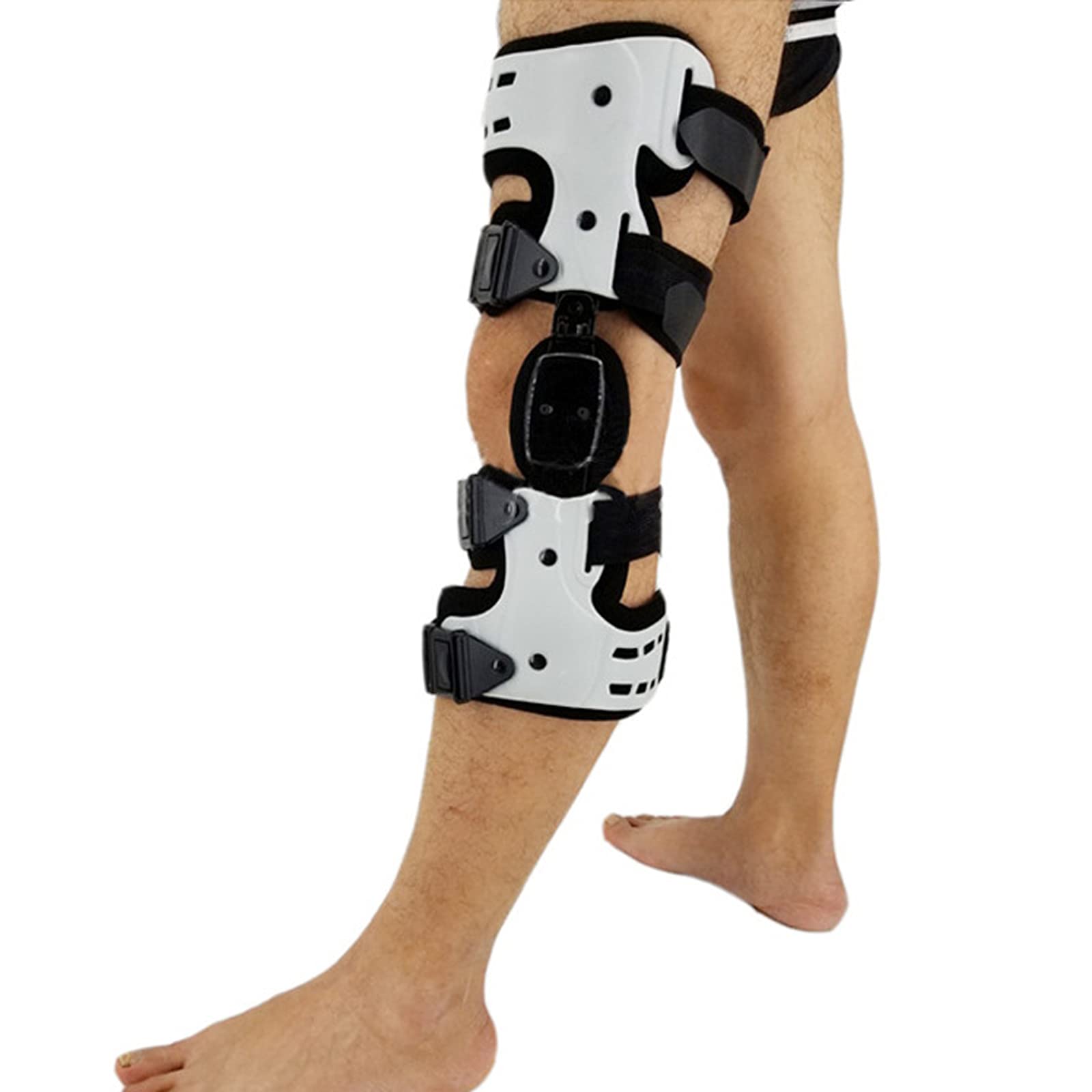 DXDUI Hinged Knee Correction Brace Leg Breathable and Adjustable 90° Joint Sprain Rehabilitation Orthosis for Recovery Support Ligament Injuries Relief
