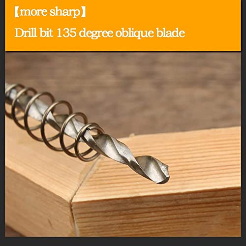 FLSKY SPMEN Metal Twist Drills 7pcs HSS Self Centering Hinge Drill Bits Set,1/4" Hex Shank Centering Drill for Door Cabinet Woodworking, uni-que Value Long-Term
