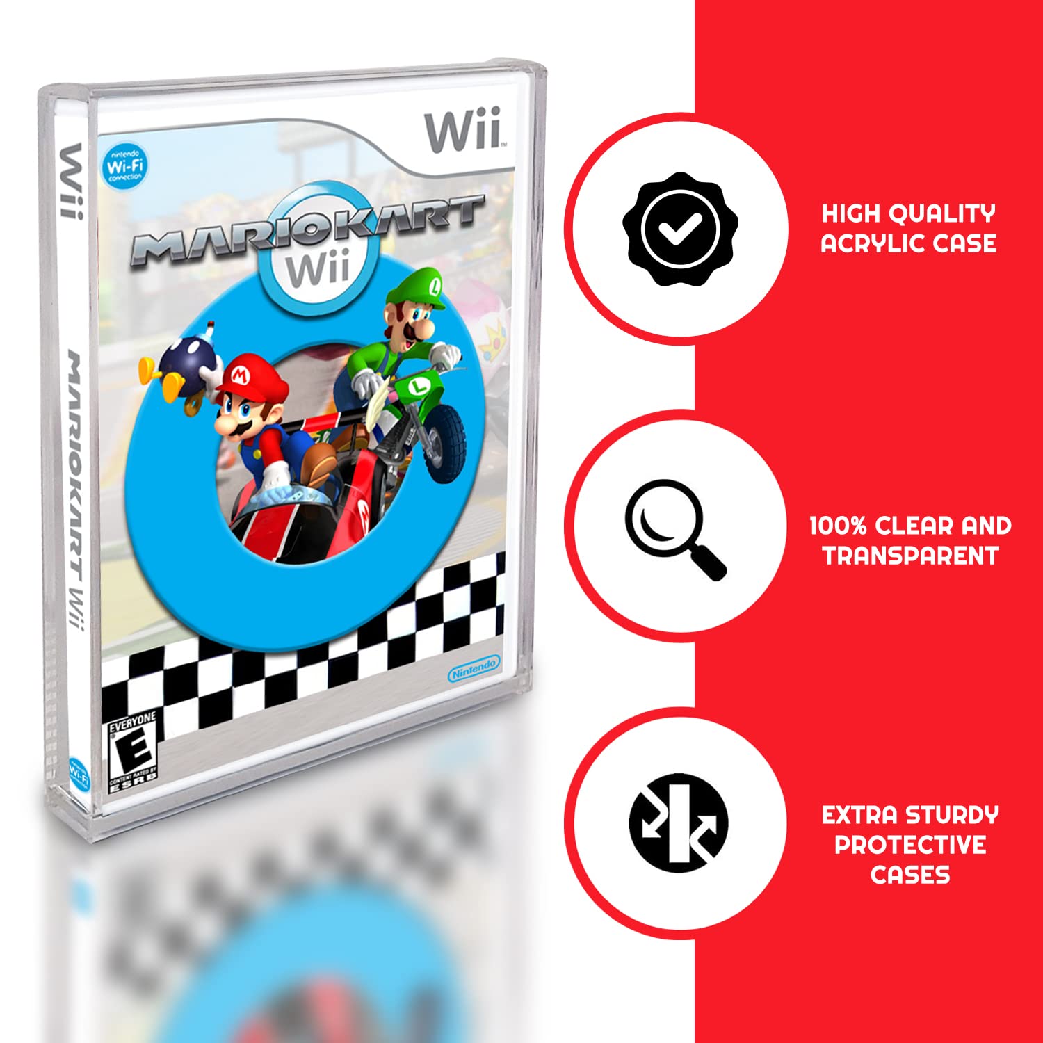 EVORETRO Acrylic DVD Case Compatible for Sony PlayStation DVD (Wii, GameCube, PS2, Xbox, Xbox360) - 4.0MM Thick Clear (Pack of 2)