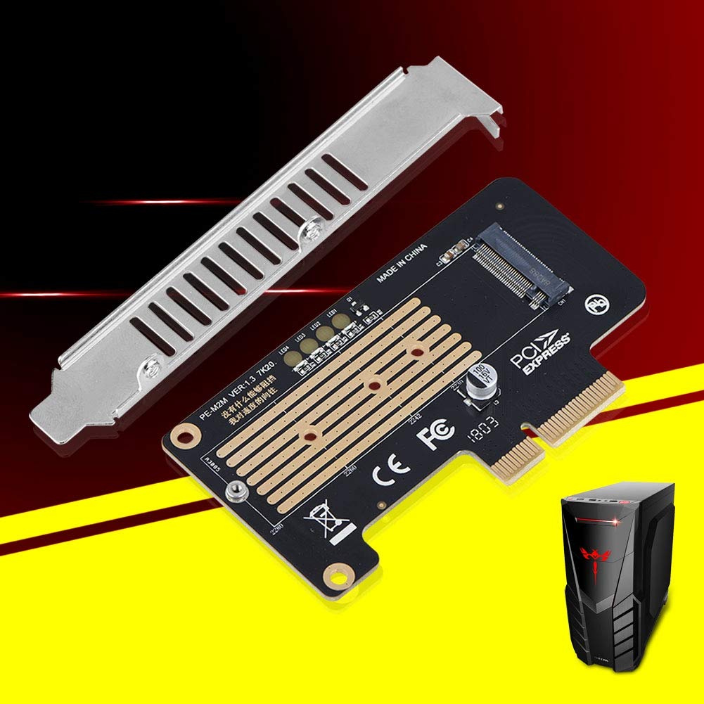 Easy Installation Support M.2 MKey NVME SSD Extender Riser Card SSD to PCI E, Liteon T10 for AData SX8000 Intel 600P